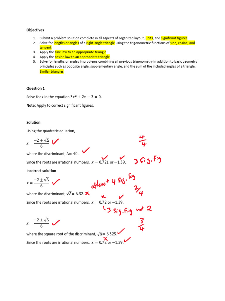 Memo - EME1501 - Assignment 1 | PDF | Trigonometric Functions | Triangle