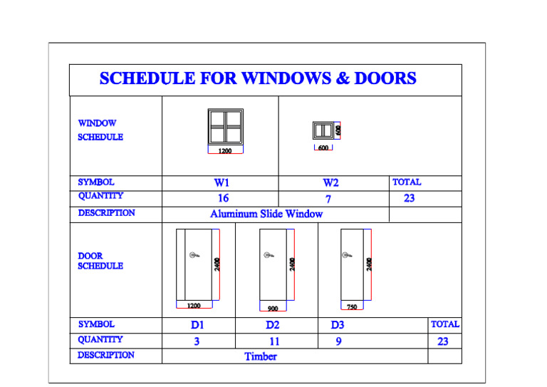 Idris Win-Door Schedule | PDF