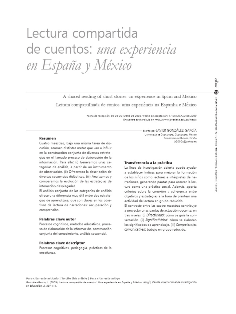 Lectura compartida | PDF | Aprendizaje | Conocimiento