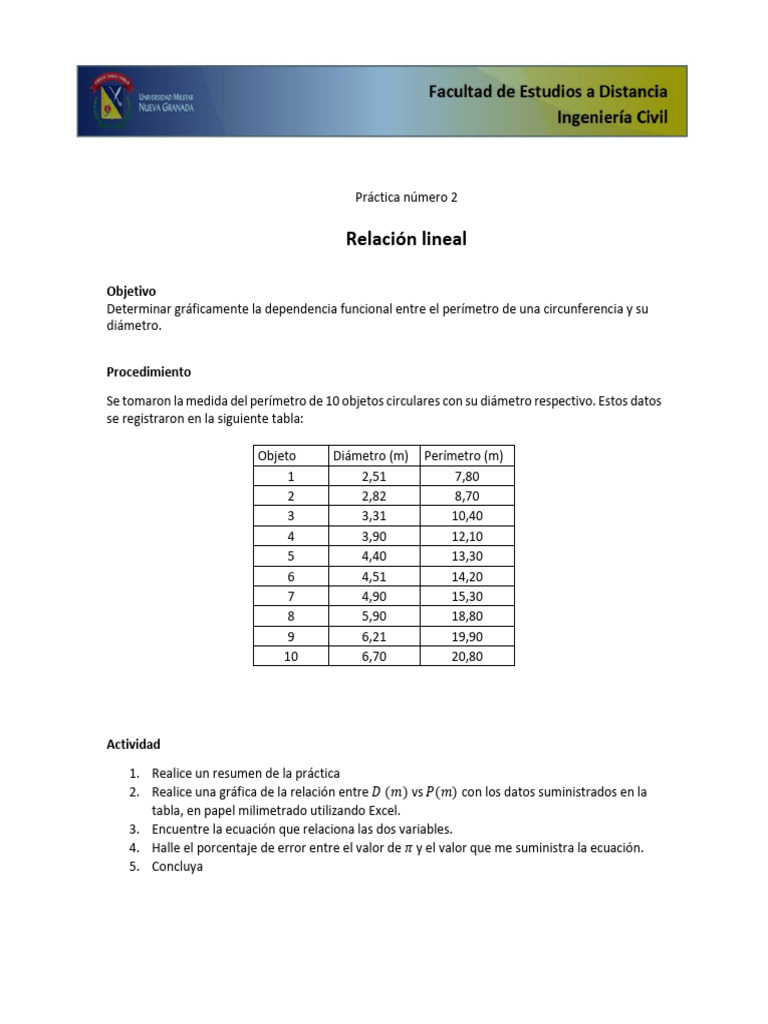 Relación Lineal | PDF
