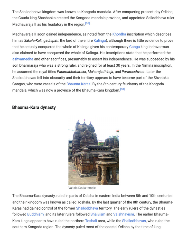 History of Odisha, Wikipedia - 4 | PDF