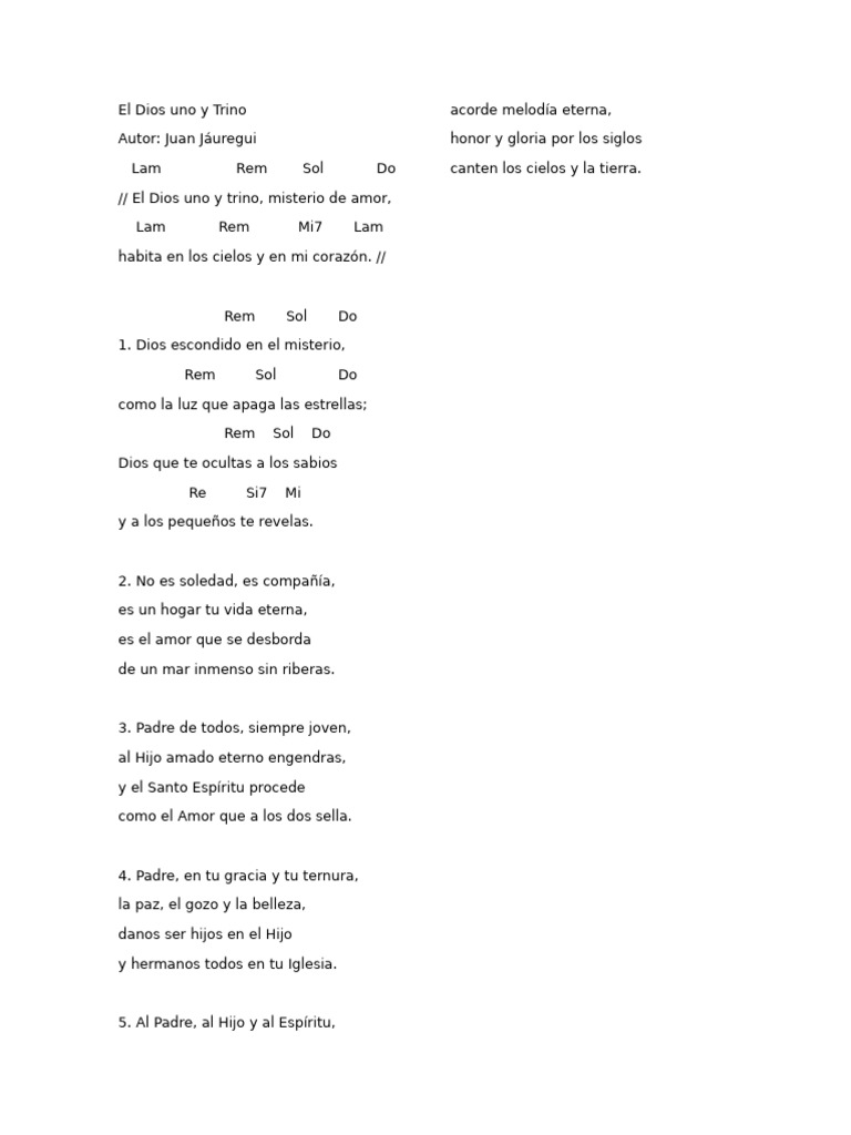 El Dios Uno y Trino | PDF