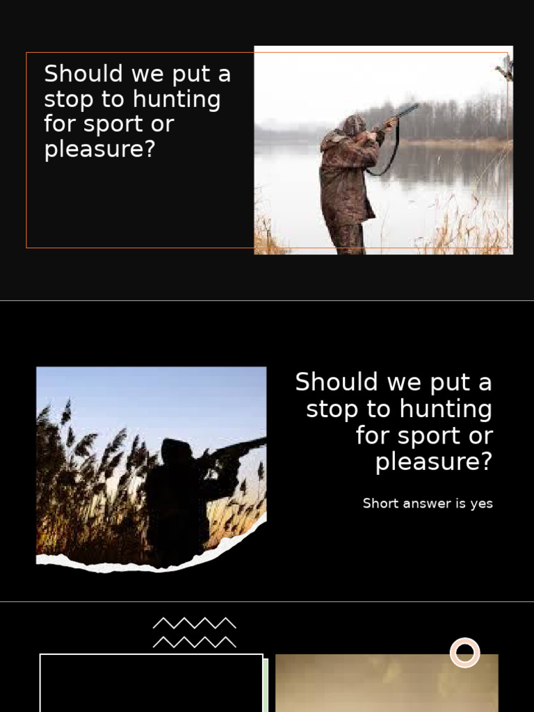 Should We End Sport Hunting? Benefits & Drawbacks | PDF