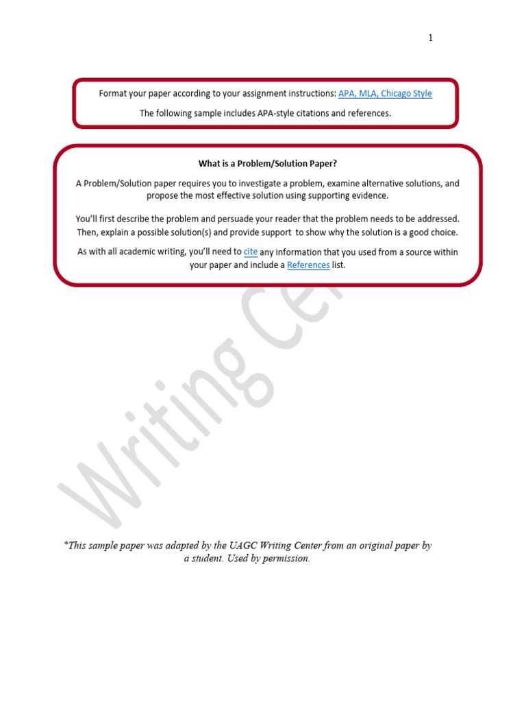 Sample Problem Solution Paper | PDF | Pain | Animal Testing