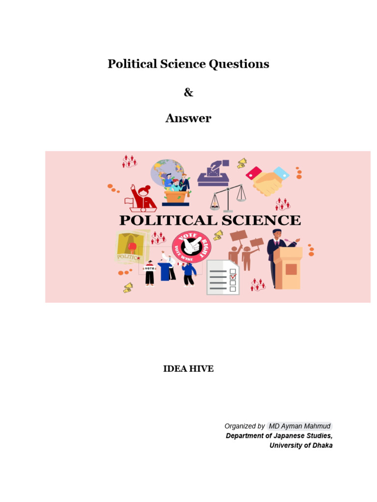 Political Science Questions Answer Organized by by MD Ayman Mahmud (1 ...