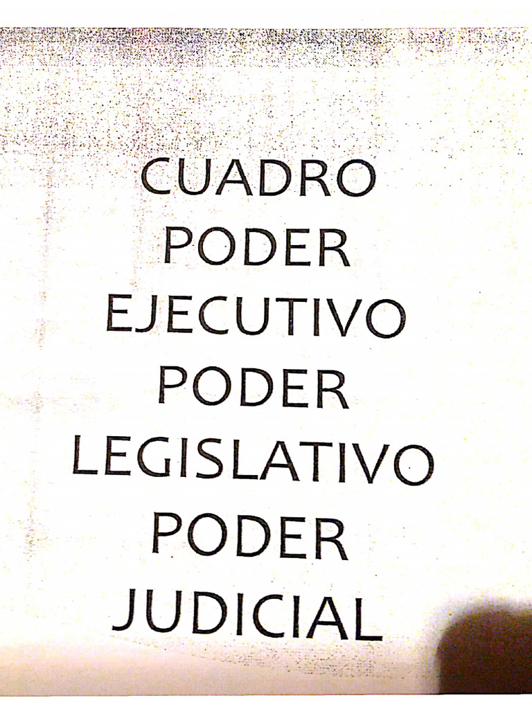 Cuadro Tres Poderes | PDF
