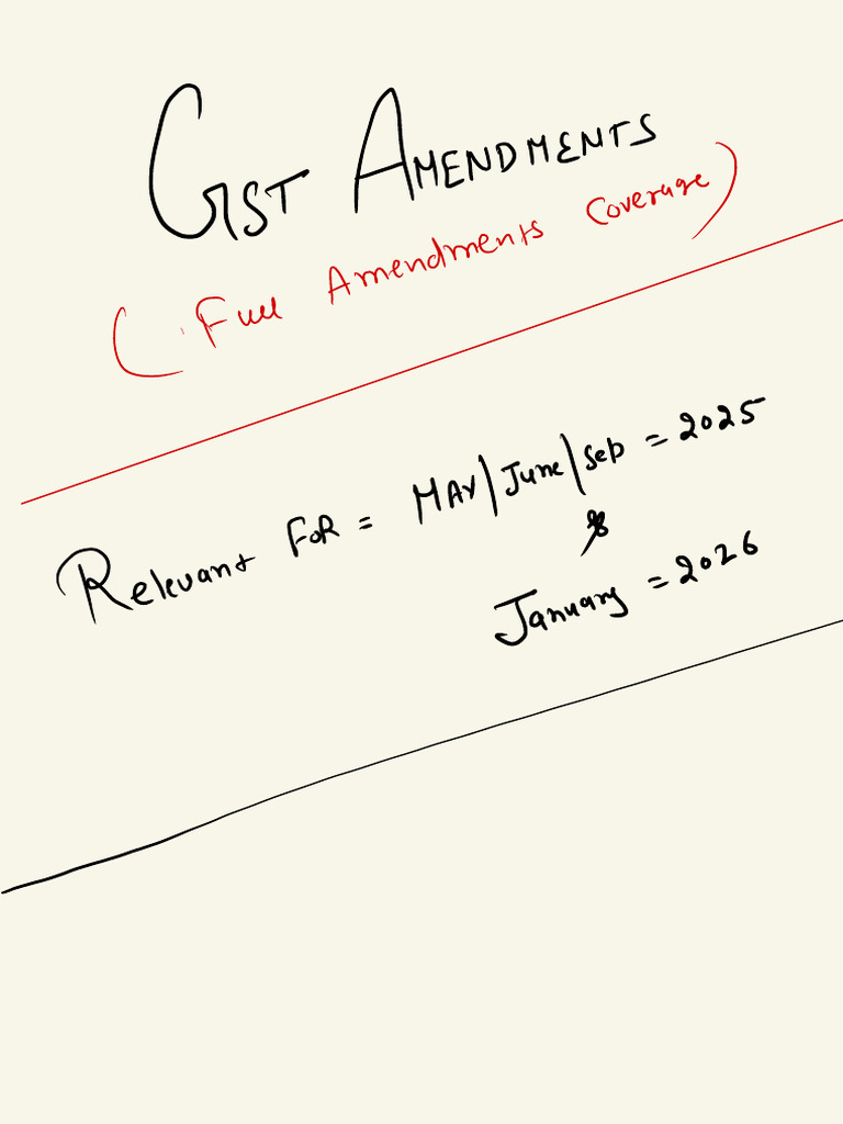 GST Complete Amendment Notes by VG Sir | PDF | Debits And Credits | Taxes