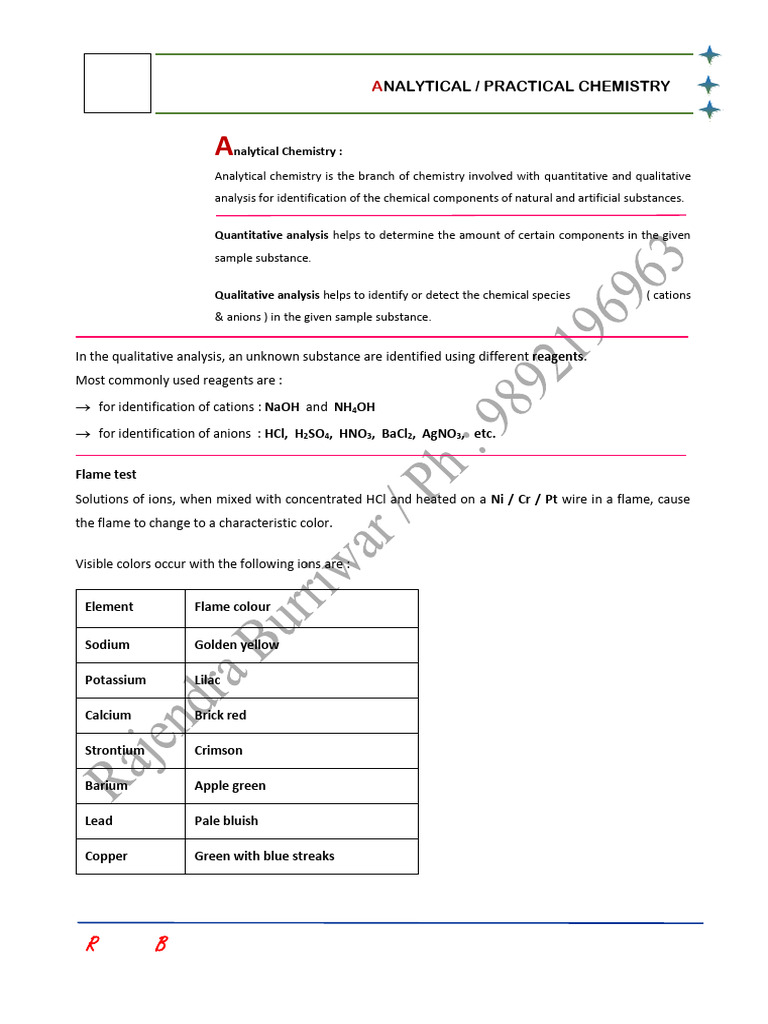 Analytical Chemistry Techniques Guide | PDF | Hydroxide | Sets Of ...