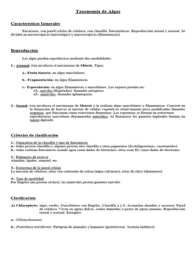 Algas | PDF | Algas | Reproducción sexual
