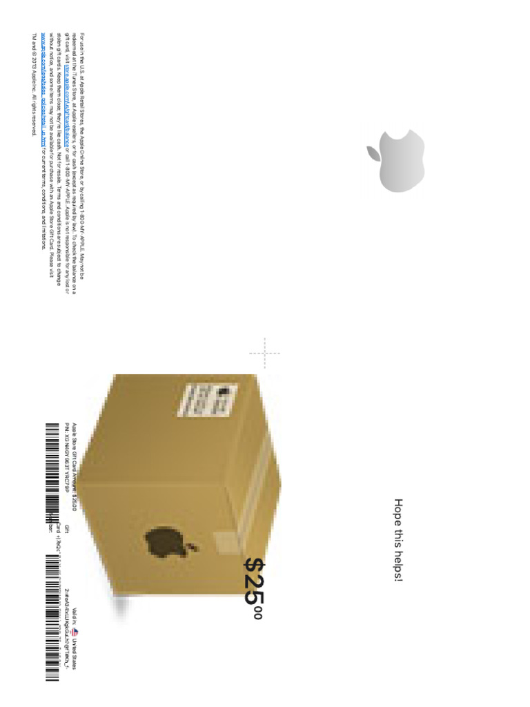 Print Gift Card - Apple | PDF