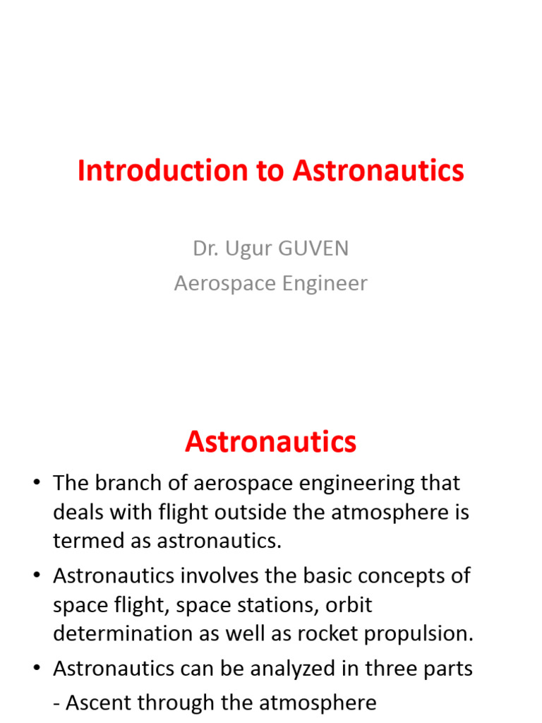 Introduction To Astronautics | PDF | Orbit | Apsis