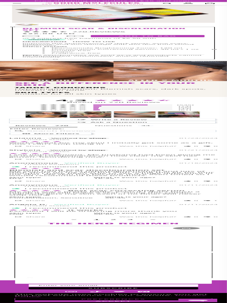 Blemish Scar & Discoloration Set | PDF | Dermatology | Integumentary System