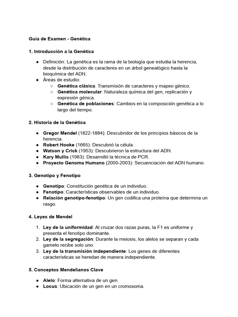 Guia Genetica_P1 | PDF | Alelo | Dominancia (Genética)