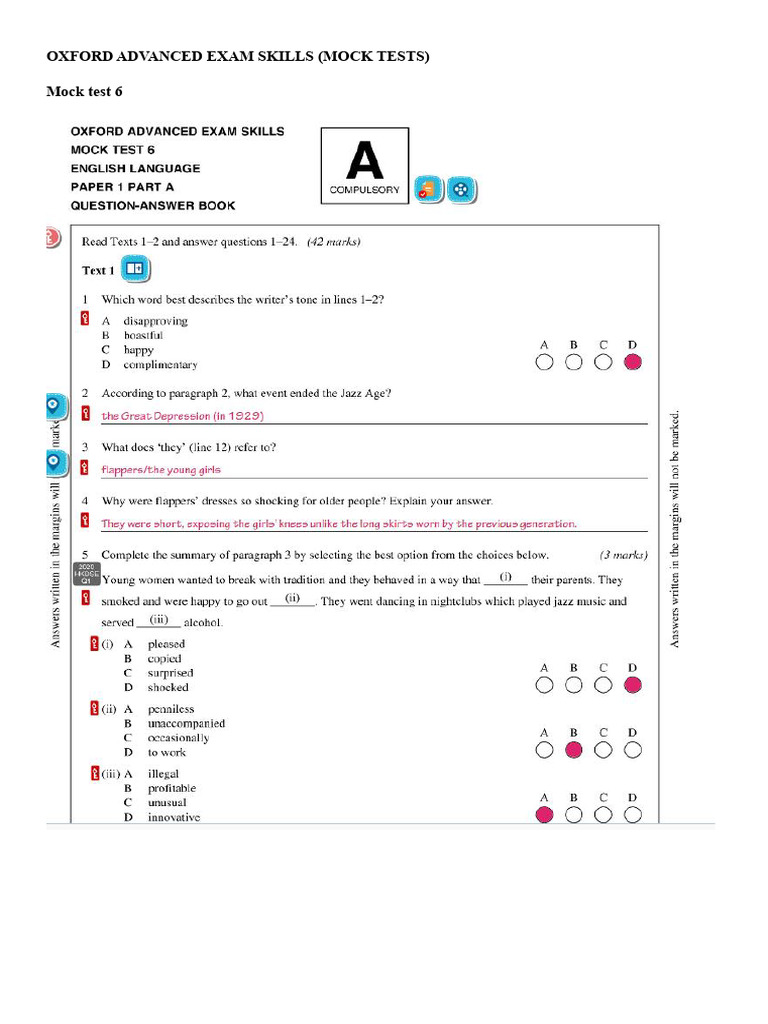 Oxford Advanced Exam Skills Mock Tests | PDF