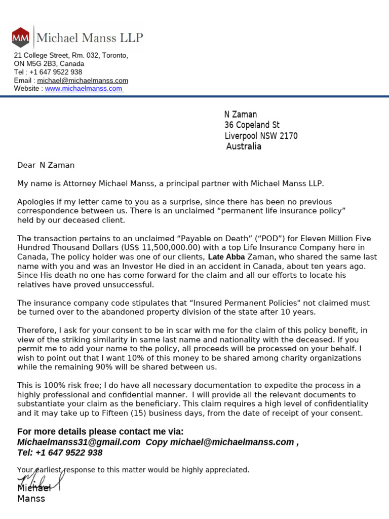 N Zaman | PDF | Life Insurance | Insurance