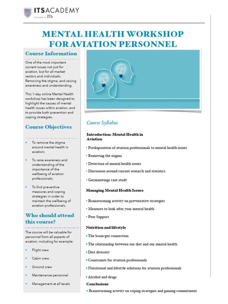 Mental Health Workshop Syllabus | PDF