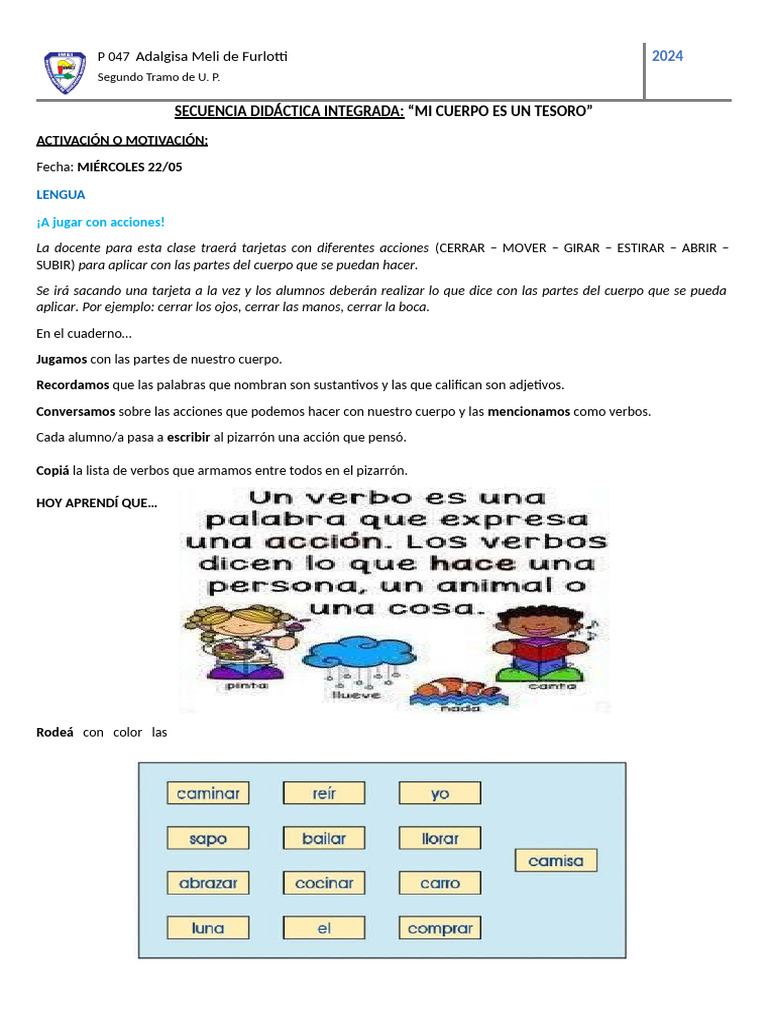 Mi Cuerpo: Un Tesoro para Aprender | PDF | Higiene | Adjetivo