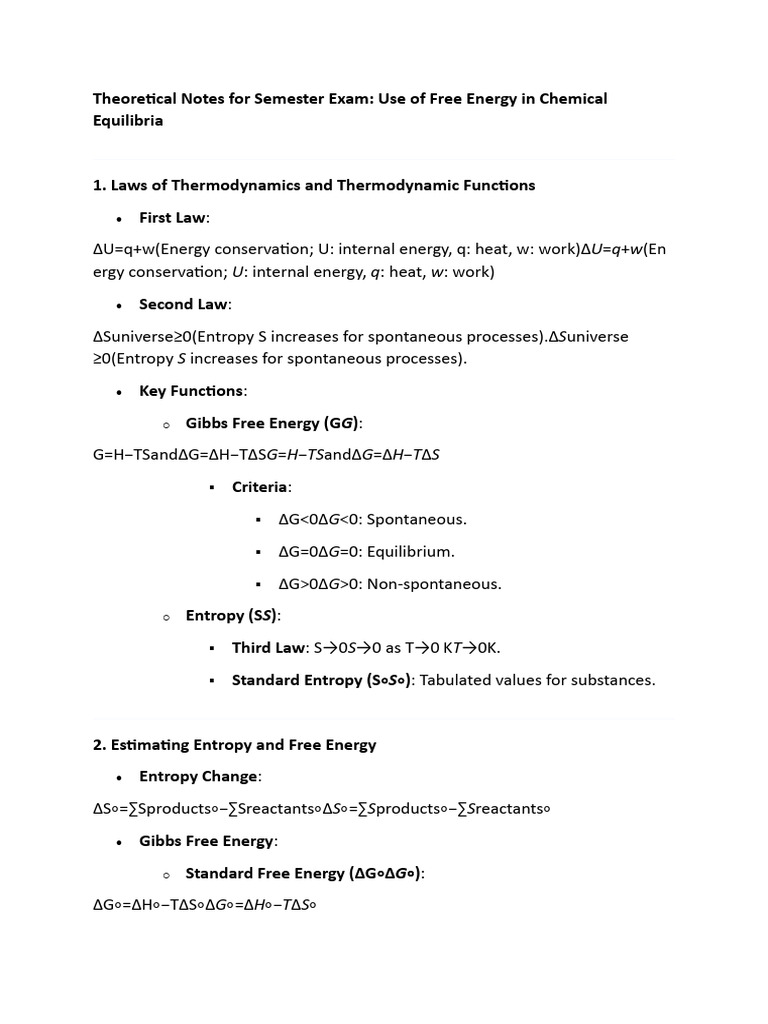 Chapter 4 | PDF | Gibbs Free Energy | Chemical Equilibrium