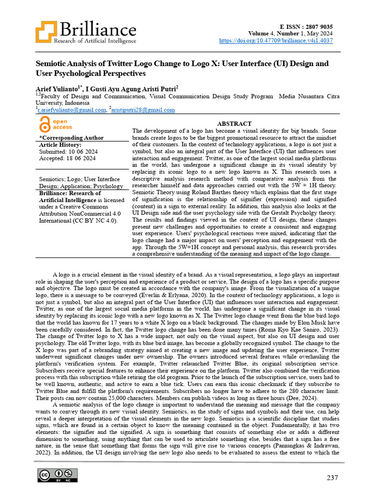 Semiotic Analysis of Twitter Logo Change To Logo X | PDF | Logos ...