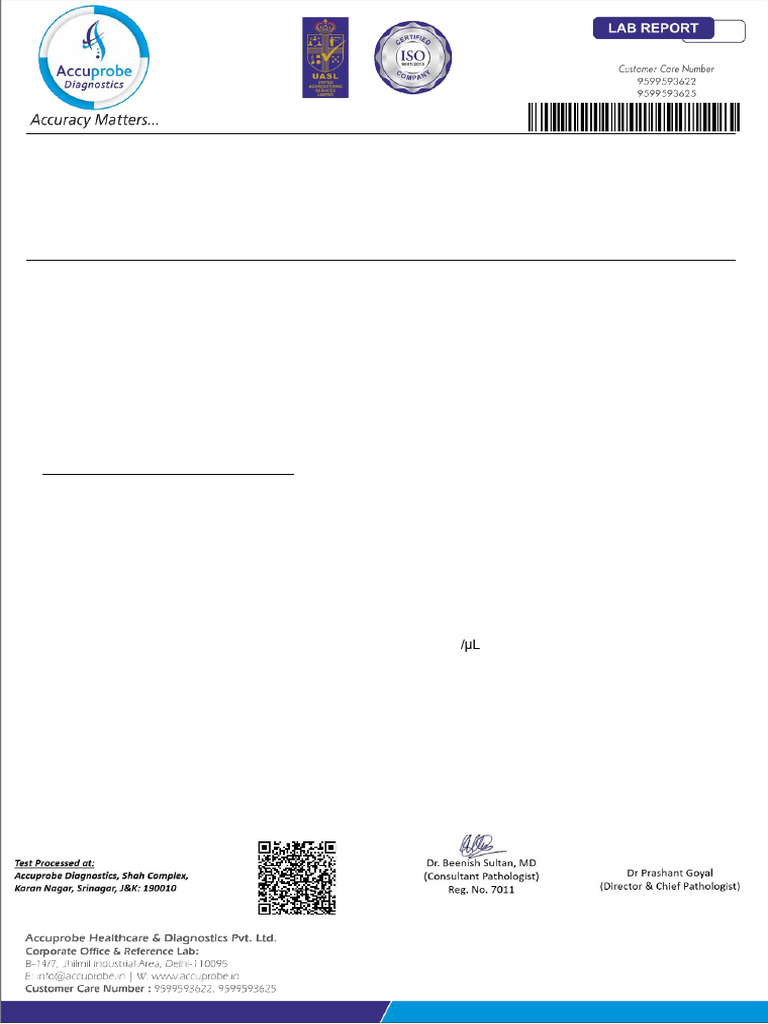 Comprehensive Hematology & Biochemistry Report | PDF | Glycated ...
