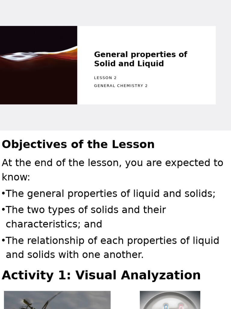 General Properties of Solid and Liquid | PDF | Liquids | Viscosity