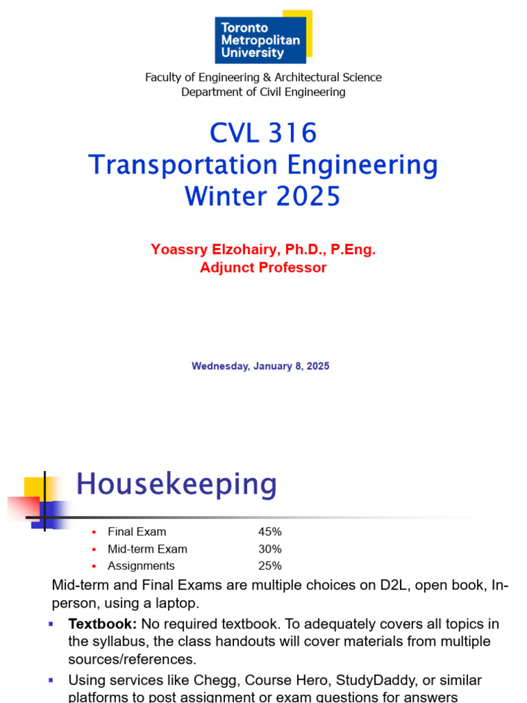 Class No 1 CVL 316 W25 | PDF | Demand | Elasticity (Economics)