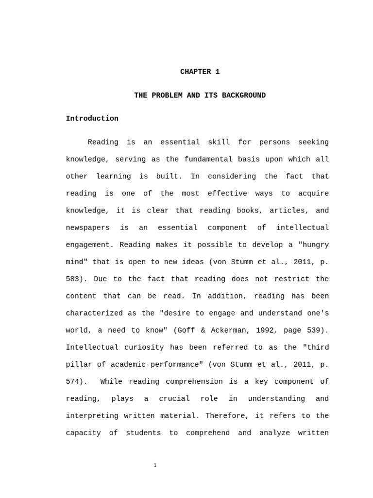 Whole Research Chapters 1 5 | PDF | Constructivism (Philosophy Of Education) | Reading Comprehension