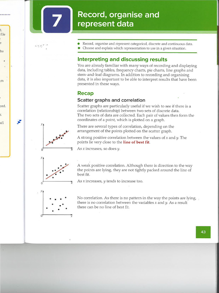 Y9 Maths - 7 Record, Organise and Represent Data (PG 43-54) - Done | PDF