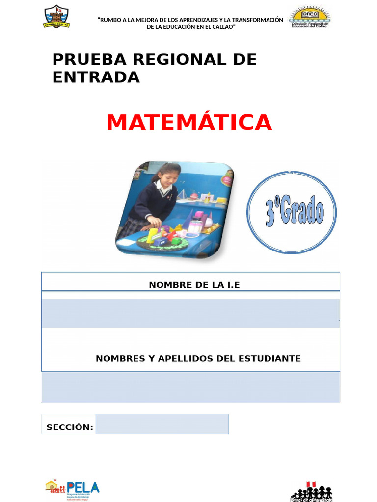 Prueba Mate 3º | PDF | Aprendizaje