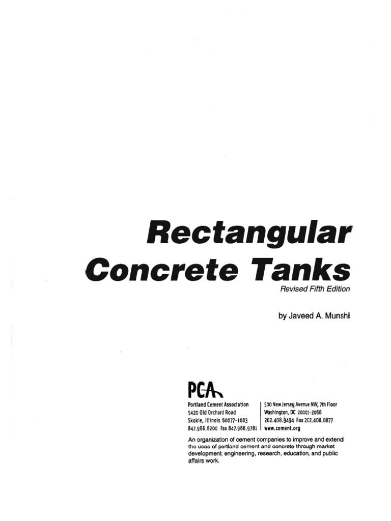 PCA Rectangular Concrete Tanks - Javeed Mu | PDF