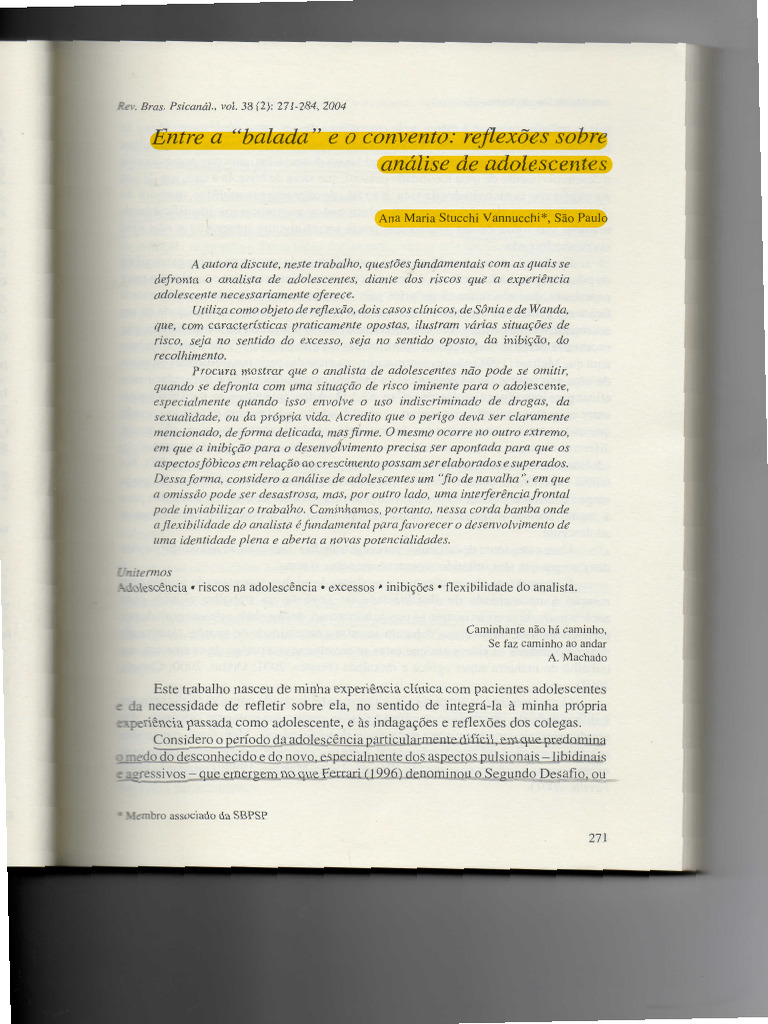 Ana Maria Stucchi Vannucchi - Entre A Balada e o Convento | PDF