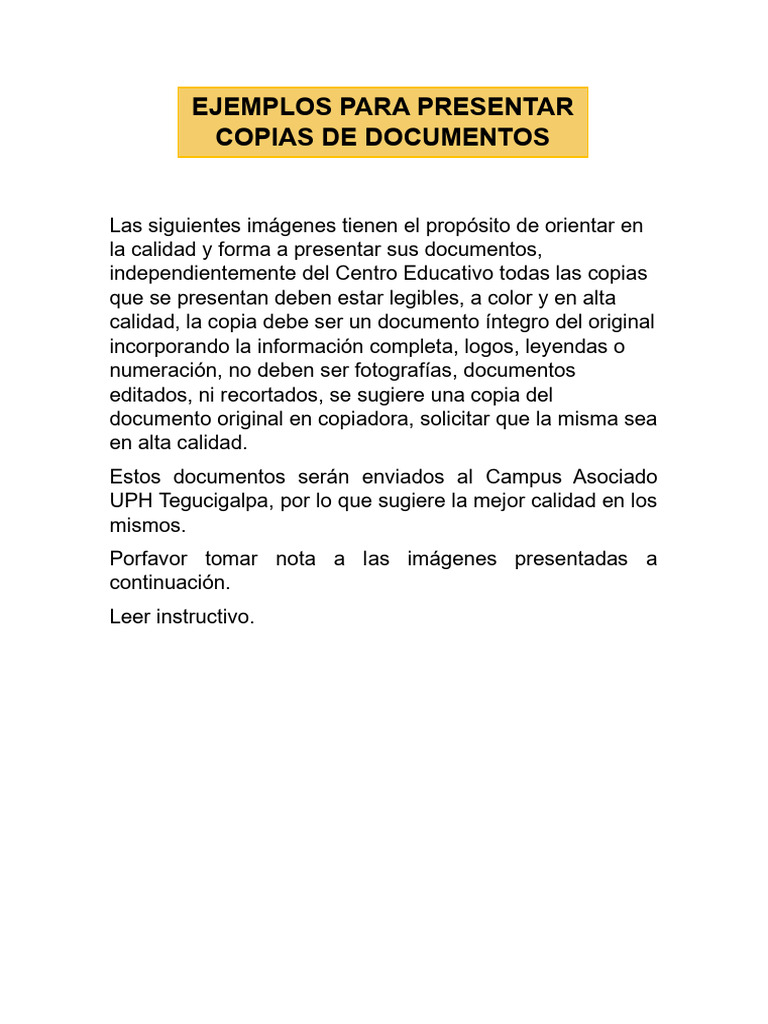Instructivo de Como Presentar Documentacion | PDF