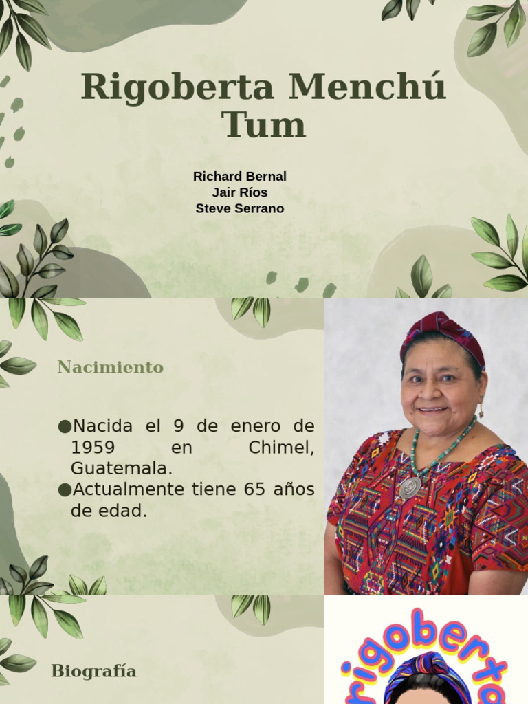 Rigoberta Menchú: Activista Indígena Guatemalteca | PDF