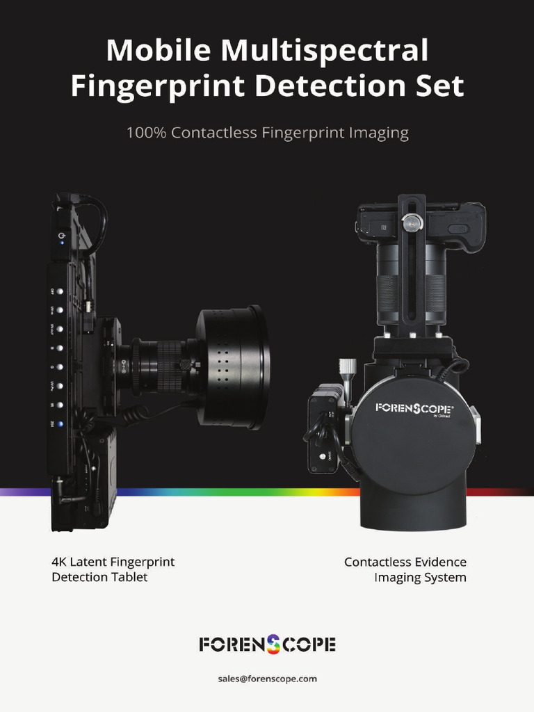 Forenscope Mobile Multispectral Fingerprint Detection Set Brochure 1 | PDF