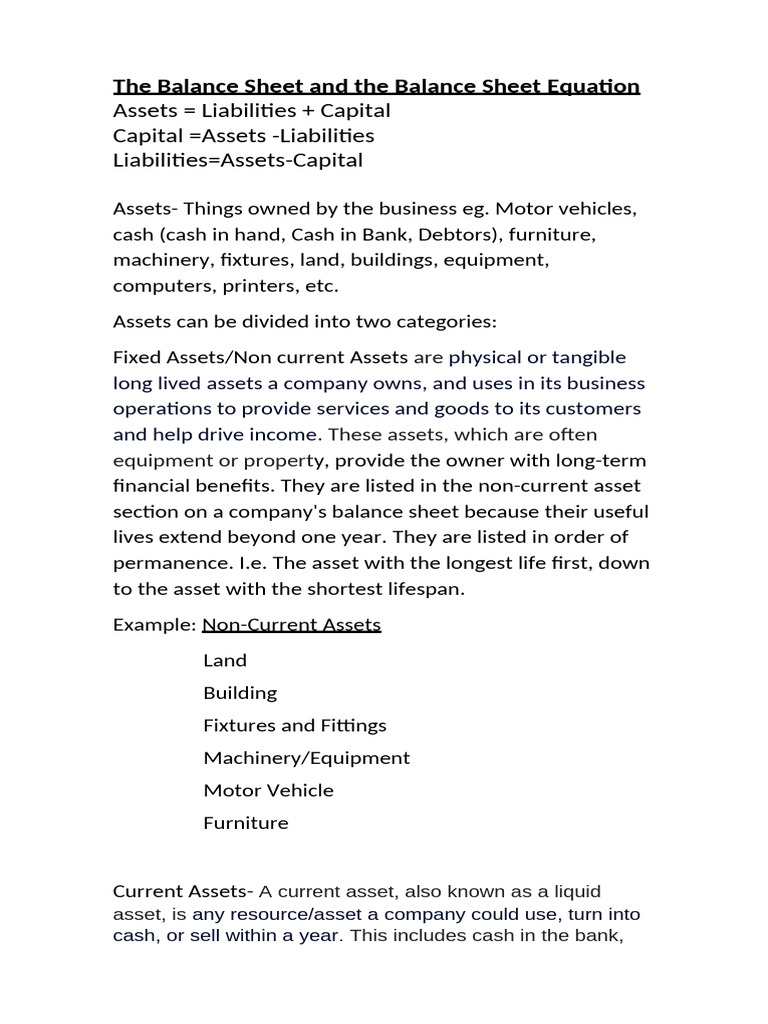 Understanding Balance Sheet Components | PDF | Balance Sheet | Business Economics