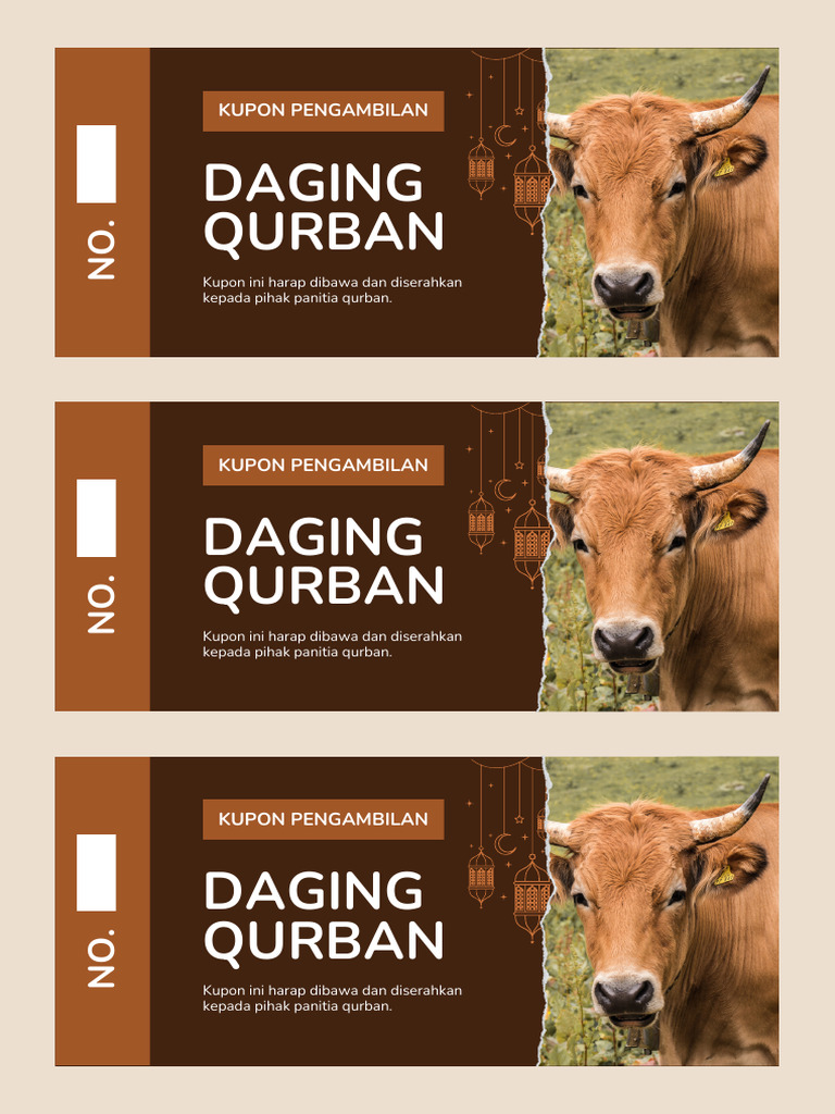 Cokelat Modern Pengambilan Daging Qurban Kupon - 20240612 - 113212 - 0000 | PDF