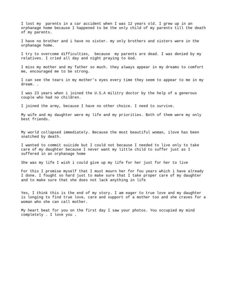 My Orphan Format | PDF
