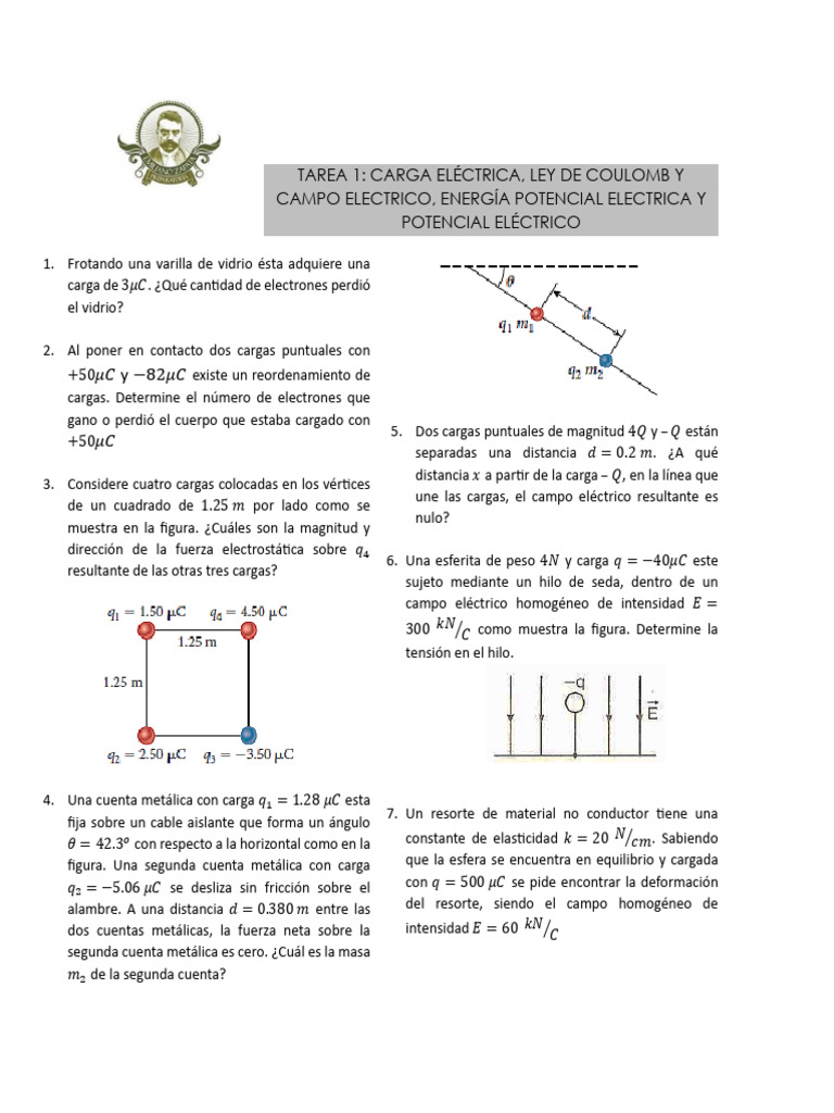 Tarea 1 ELECTROSTATICA | PDF | Electricidad | Electrostática