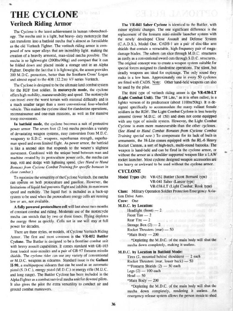 Equipment II Robotech Invid | PDF