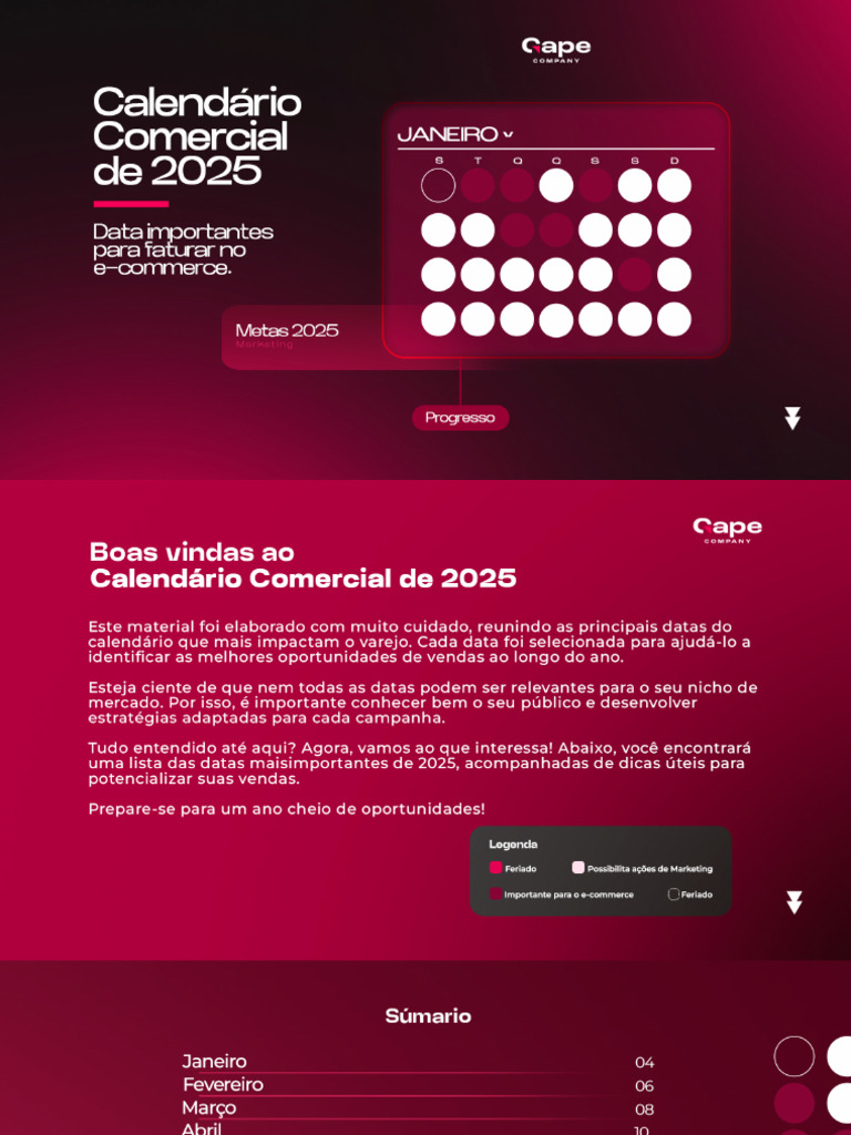 Calendario Comercial 2025 | PDF