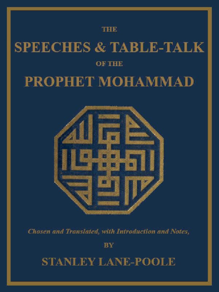 The Speeches Table Talk of the Prophet Mohammad | PDF | Muhammad | Quran