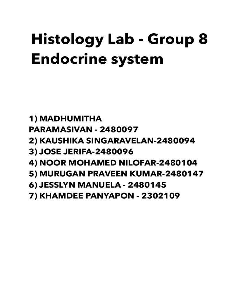 Histo Lab Endocrine | PDF