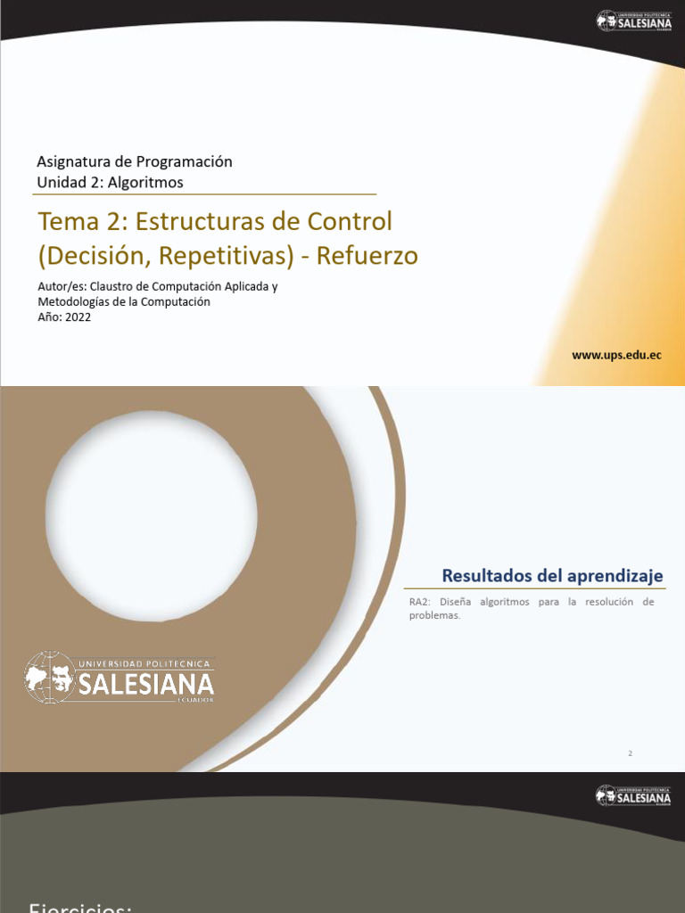 Algoritmos y Estructuras de Control en Programación | PDF ...