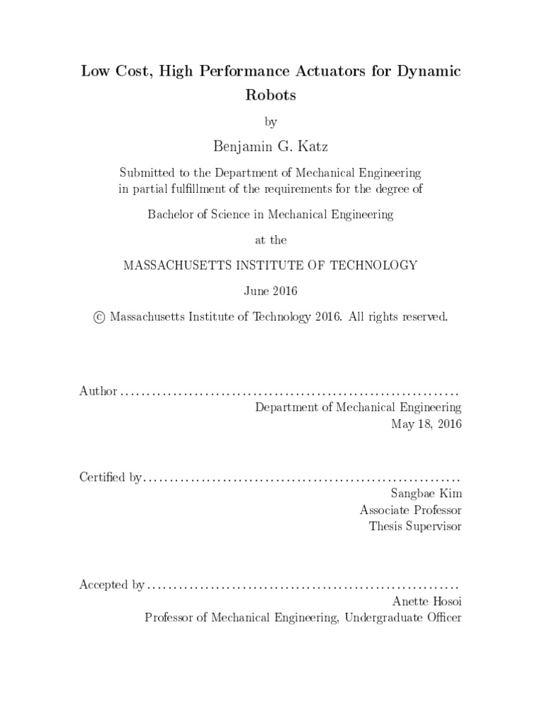 Katz Thesis | PDF | Electric Motor | Electricity