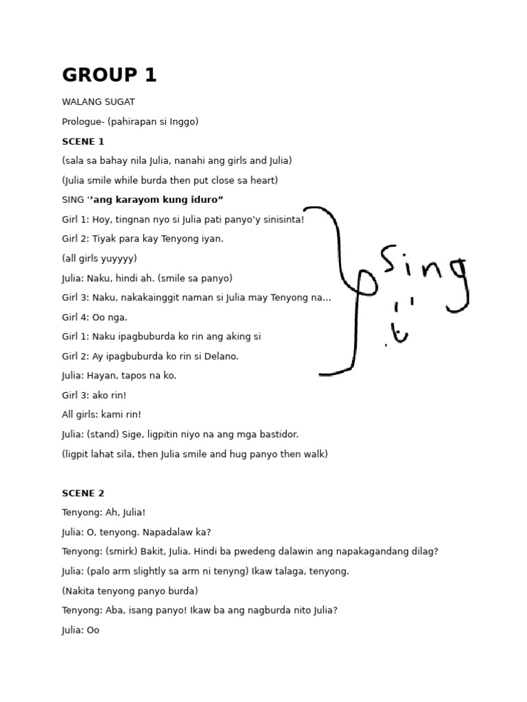 SURSWELA WALANG SUGAT SCRIPT | PDF