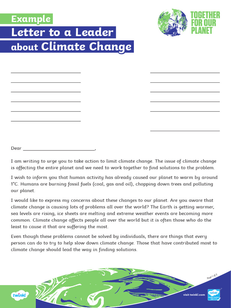 cop26-letter-to-a-leader-writing-example-our-climate-our-future | PDF ...