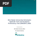 SNUSAT Sample Paper | PDF | University And College Admission | Sat