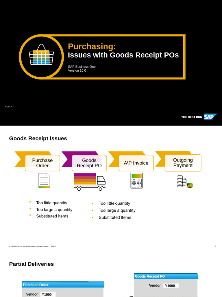 Goods Receipt PO Issues in SAP B1 | PDF | Receipt | Invoice
