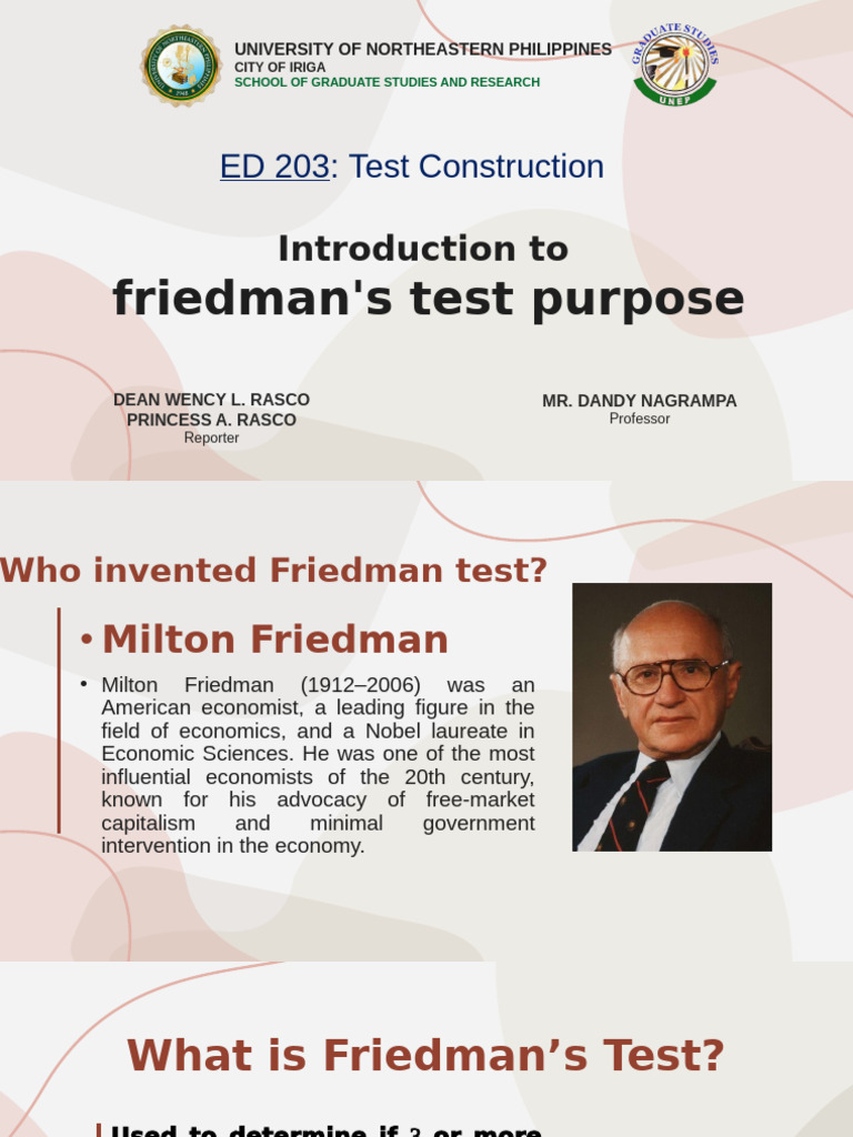 Understanding the Friedman Test Basics | PDF | Chi Squared Test | P Value