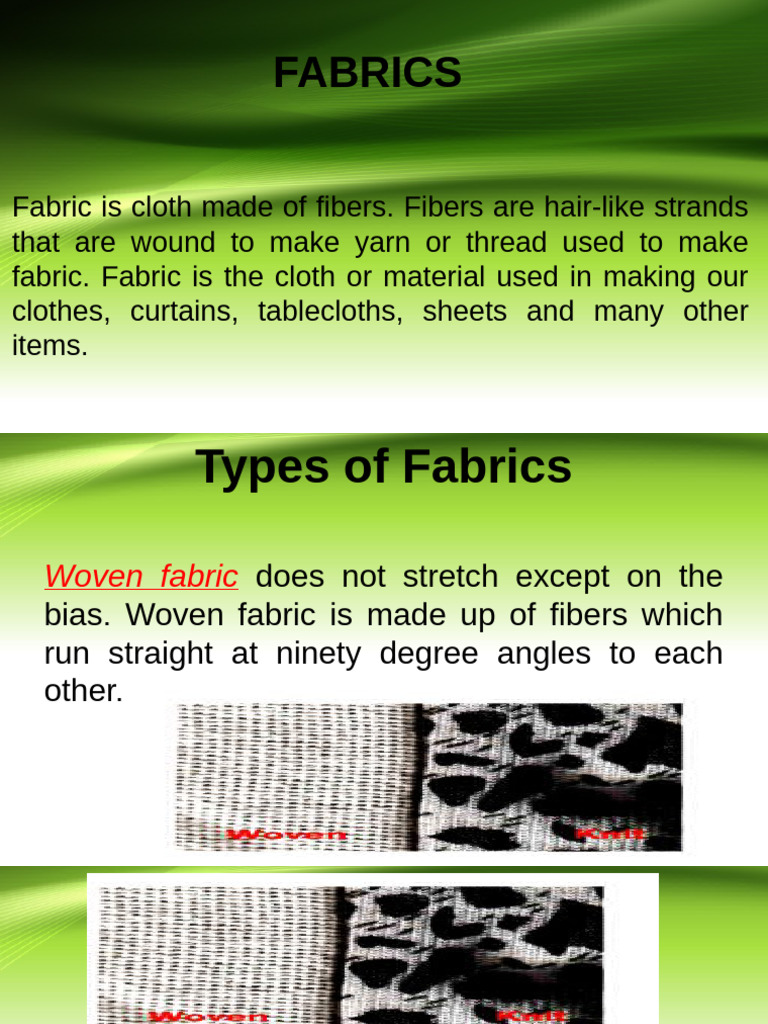 Lesson 2 Types of Fabrics | PDF